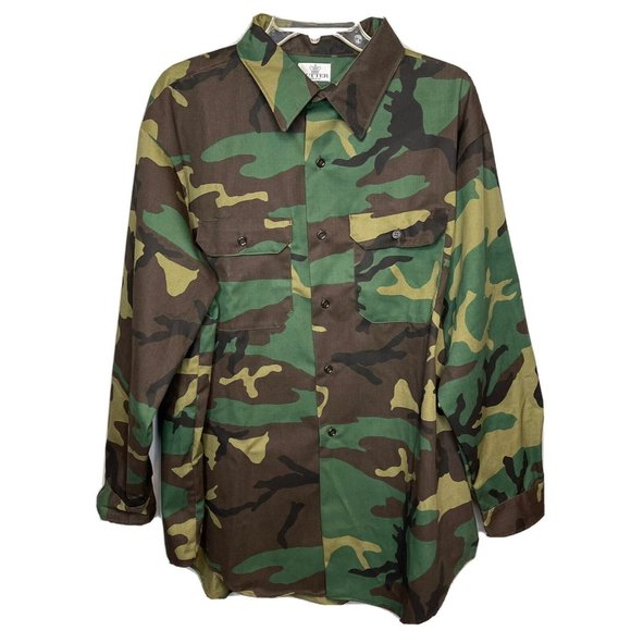 Shirts | Rutter Camouflage Shirt Mens Military Size Xl Vintage Extra ...